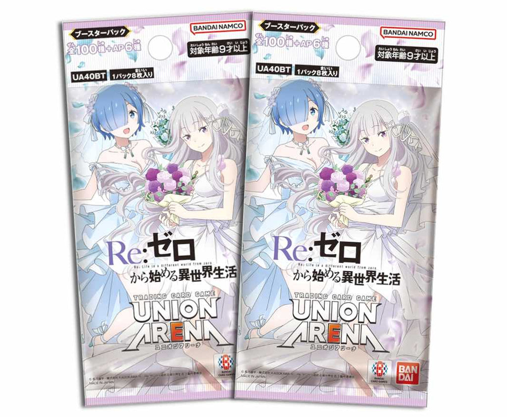 Bandai Union Arena - 2 Packs of Re:Zero - Starting Life in Another Wor ...