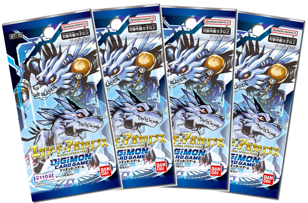 Digimon Card Game - 4 Packs of Exceed Apocalypse [BT-15] – Pokemon ...