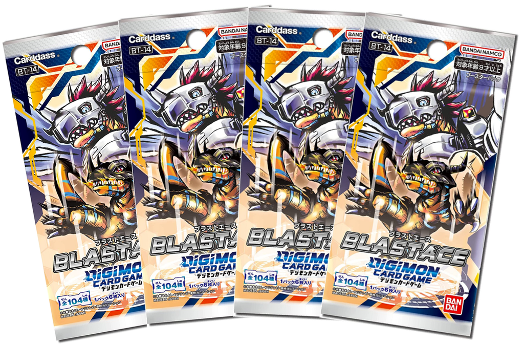 Digimon Card Game - 4 Packs of Blast Ace [BT-14] – Pokemon BariBari Japan