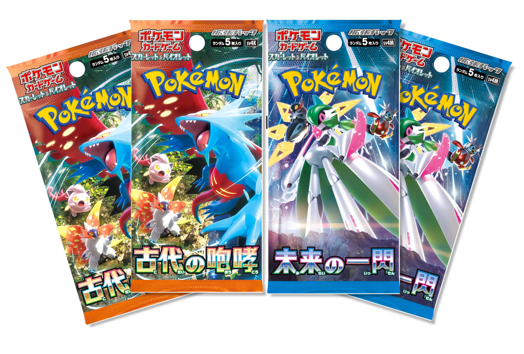 Pokemon Trading Card Game - 4 Packs of Ancient Roar & Future Flash ...