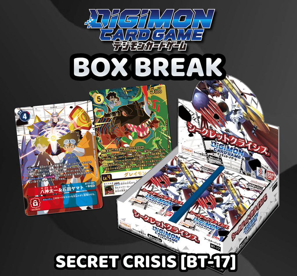 Digimon Trading Card Game - Secret Crisis [BT-17] Box Break (24 Packs) – Pokemon BariBari Japan