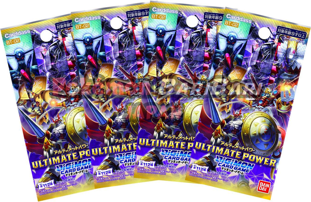 Digimon Trading Card Game - 4 Packs of ULTIMATE POWER [BT-02] – Pokemon ...